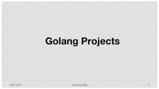 Golang skills pre-session | PPT