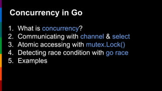 Concurrency in Golang | PPT