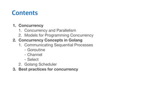 Golang concurrency design | PPT