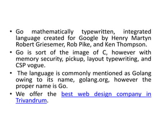 Golang development go language services in kerala- go language ...