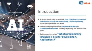 Golang for Artificial Intelligence | PPTX | Programming Languages | Computing