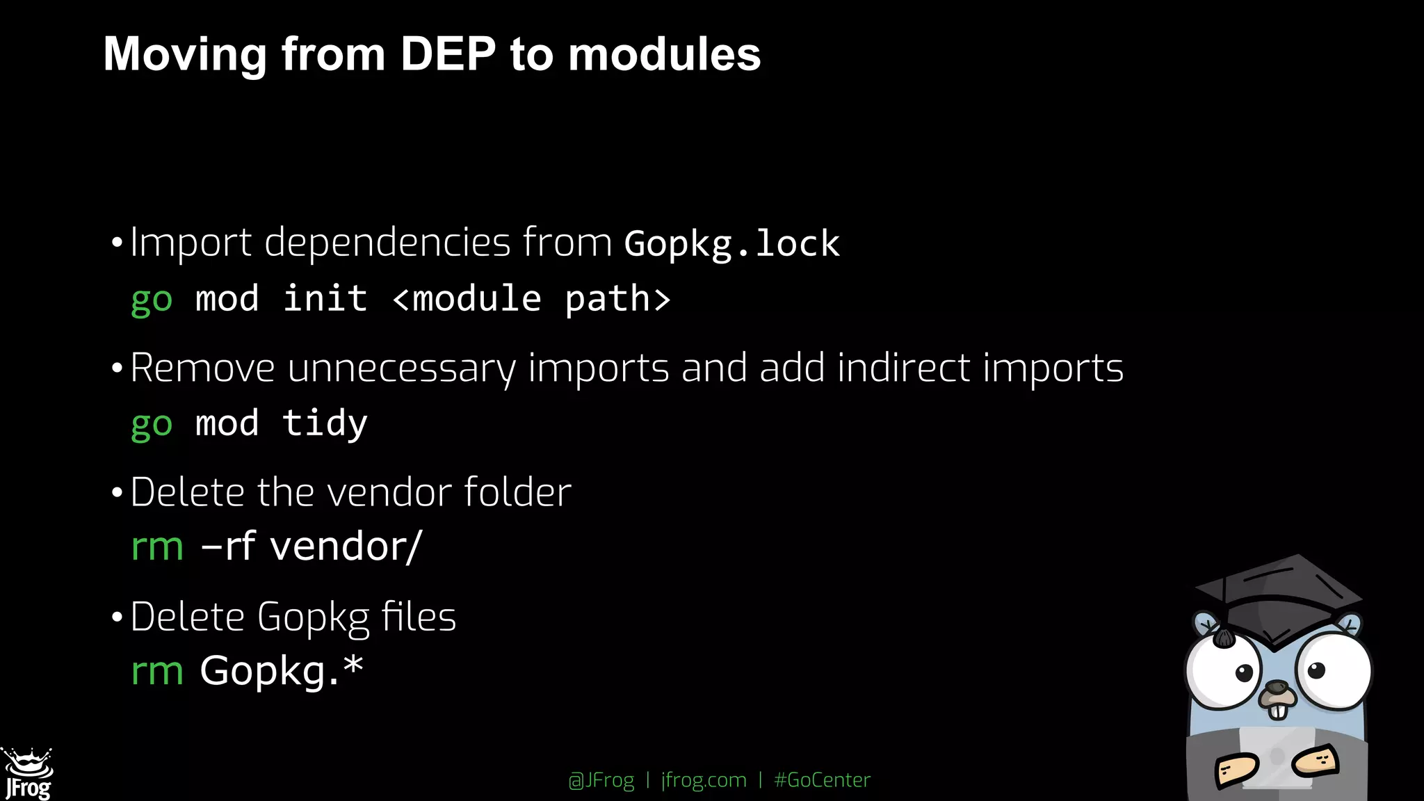 Refactoring to GO modules | PPT