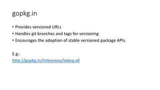 Golang package management | PPT