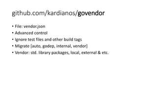 Golang package management | PPT