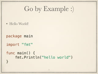 Go language presentation | PDF