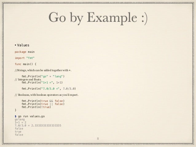 Go language presentation