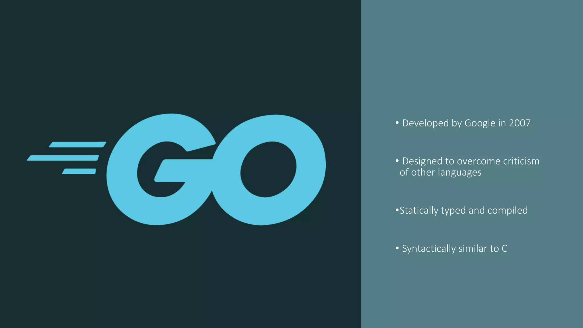 Introduction To Golang Ppt