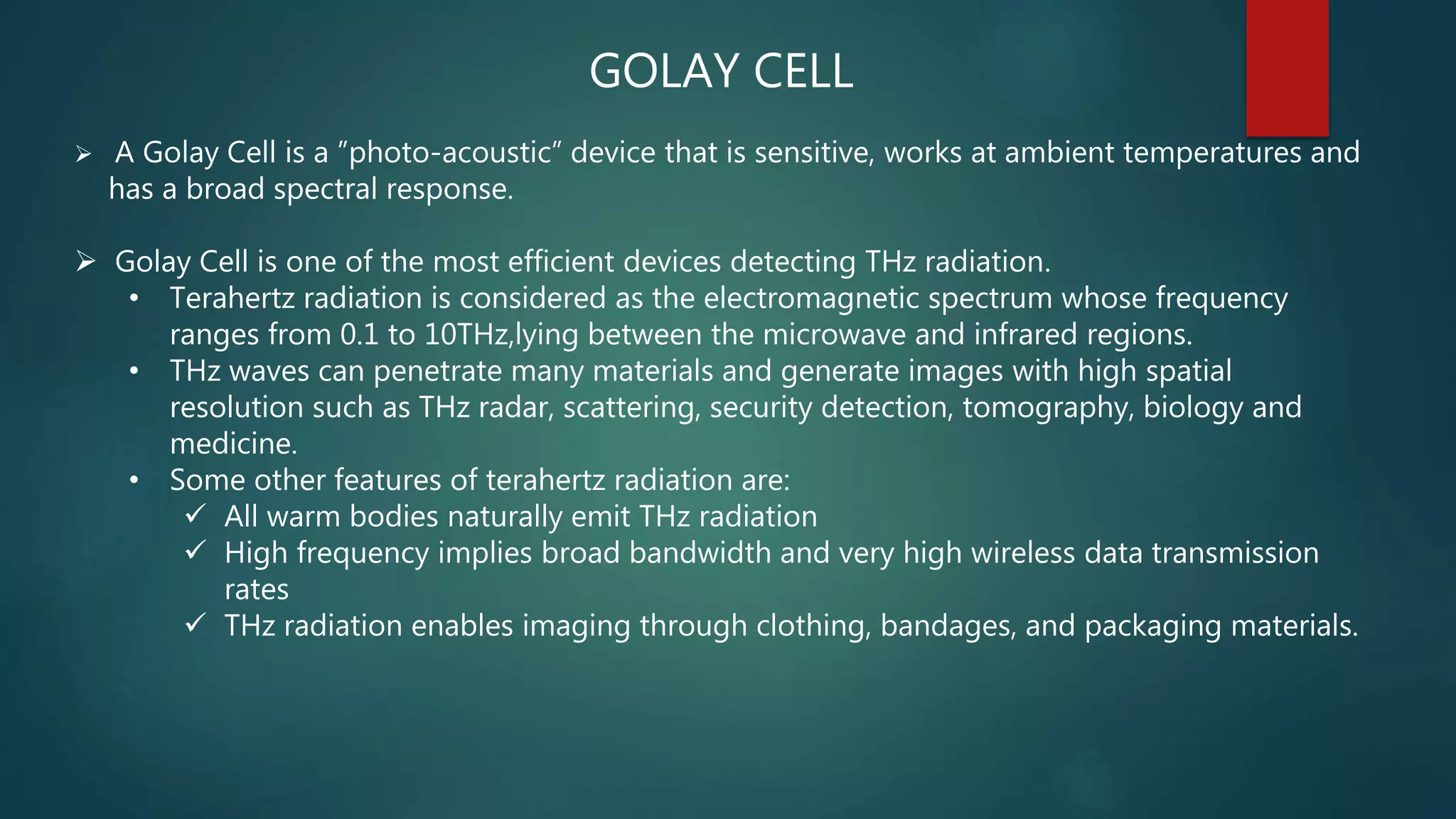 Golay cell | PPTX