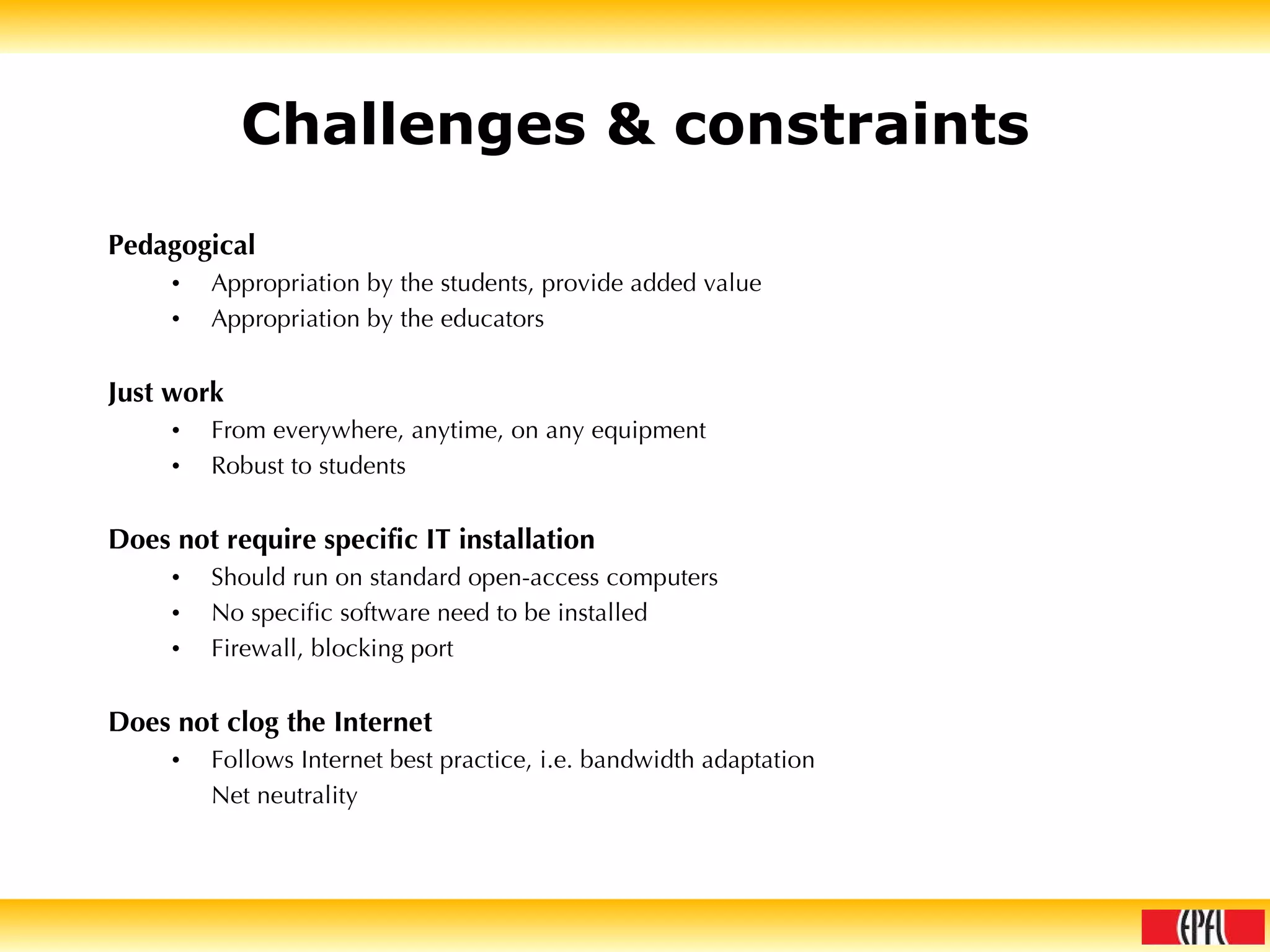 EPFL Remote Lab Framework | PPT