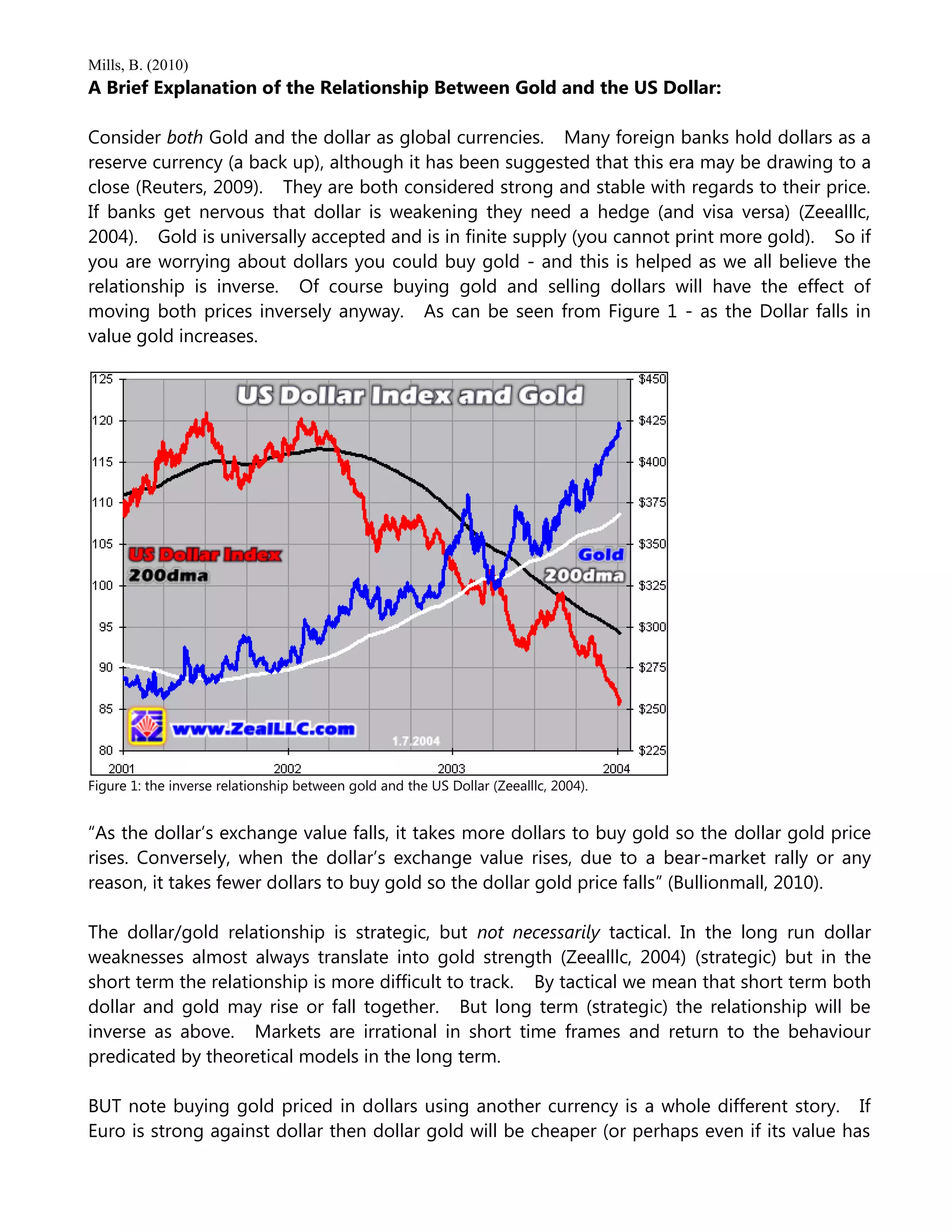 Gold, inflation and dollars | PDF