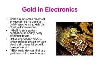 Uses Of Gold In Electronics