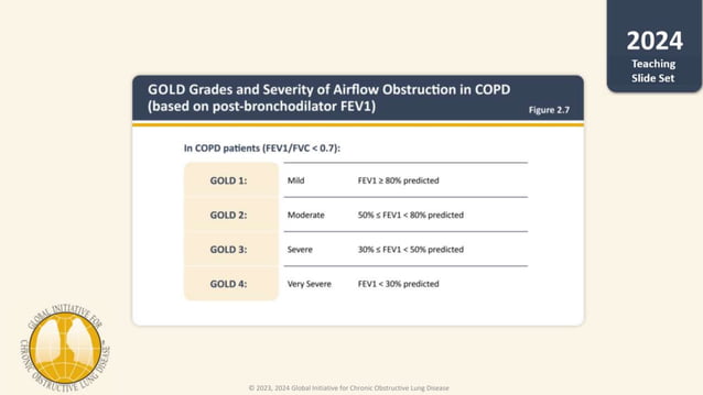 GOLD-2024 guia gold manejo de EPOC actual.pptx | Lung and Respiratory ...
