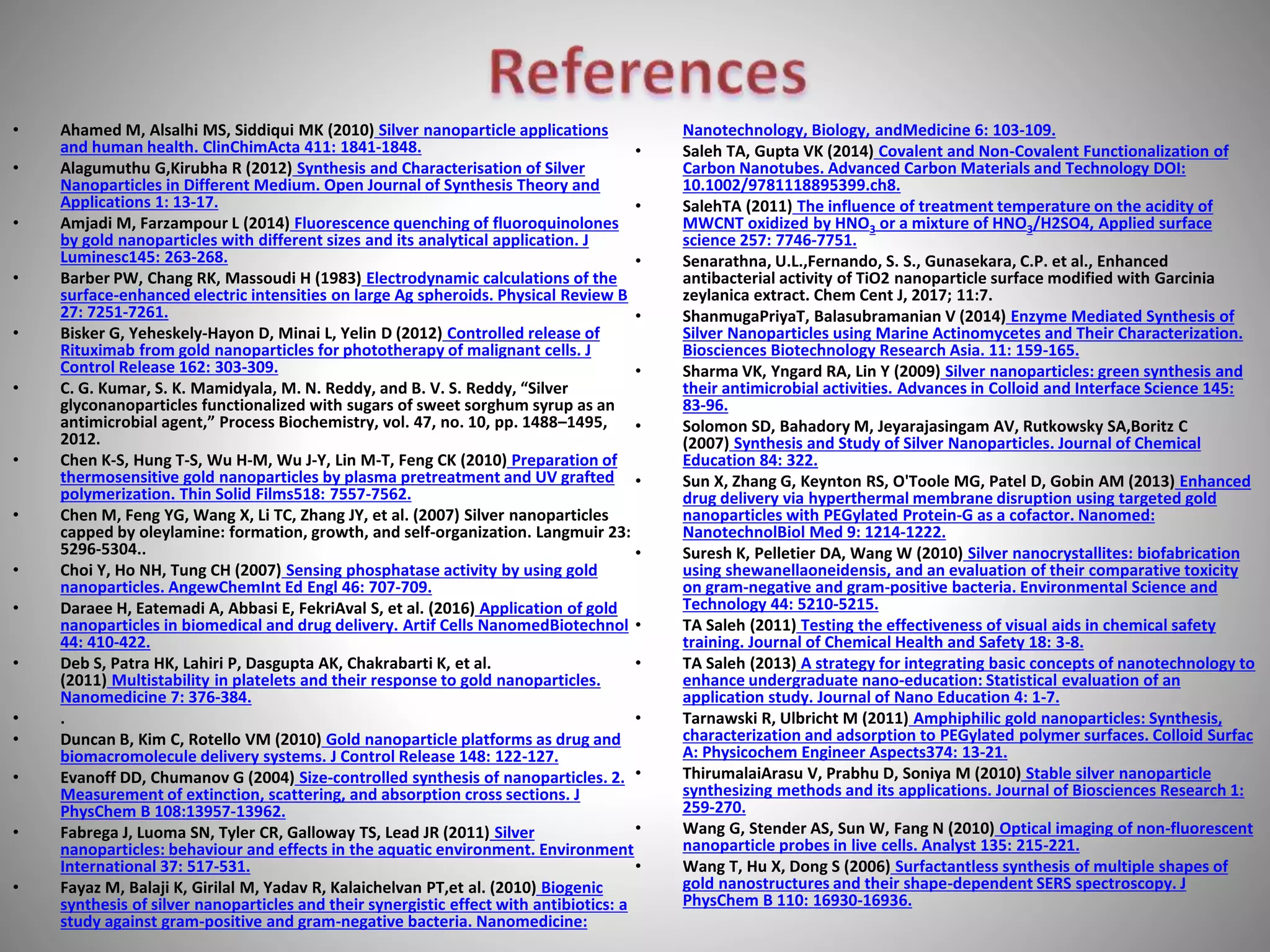 Gold and silver nanoparticles | PPTX