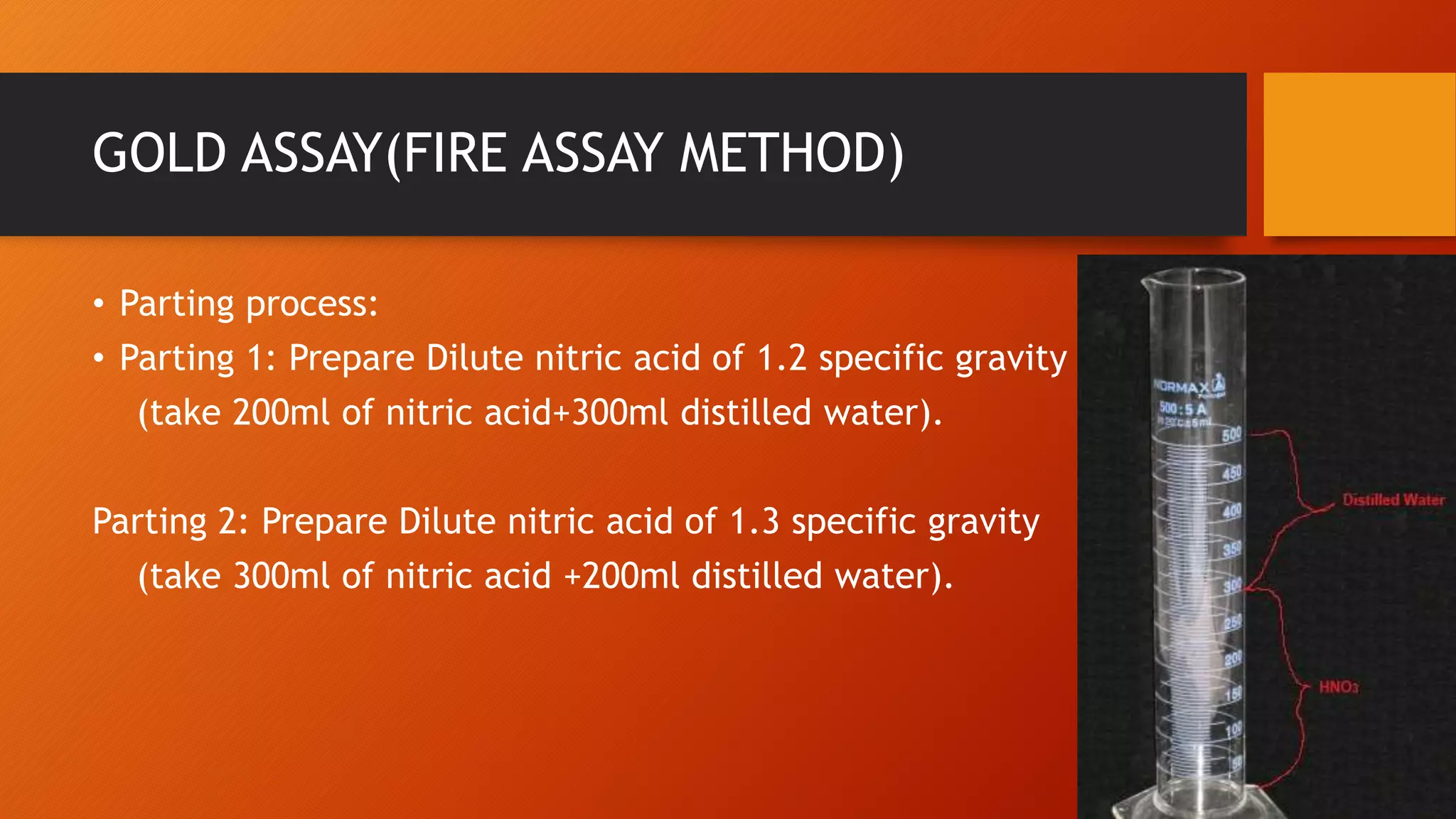 Gold assay(fire assay method) | PPTX