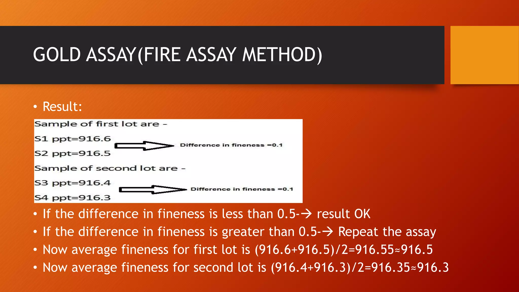 Gold assay(fire assay method) | PPTX