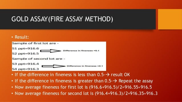 Gold assay(fire assay method)