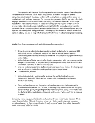 Public Relations Campaign for Netflix: PR Assignment | PDF