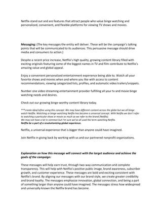 Public Relations Campaign for Netflix: PR Assignment | PDF