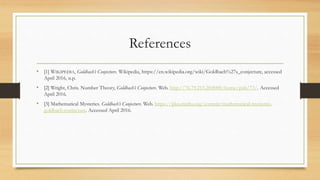 Goldbach’s conjecture | PPTX