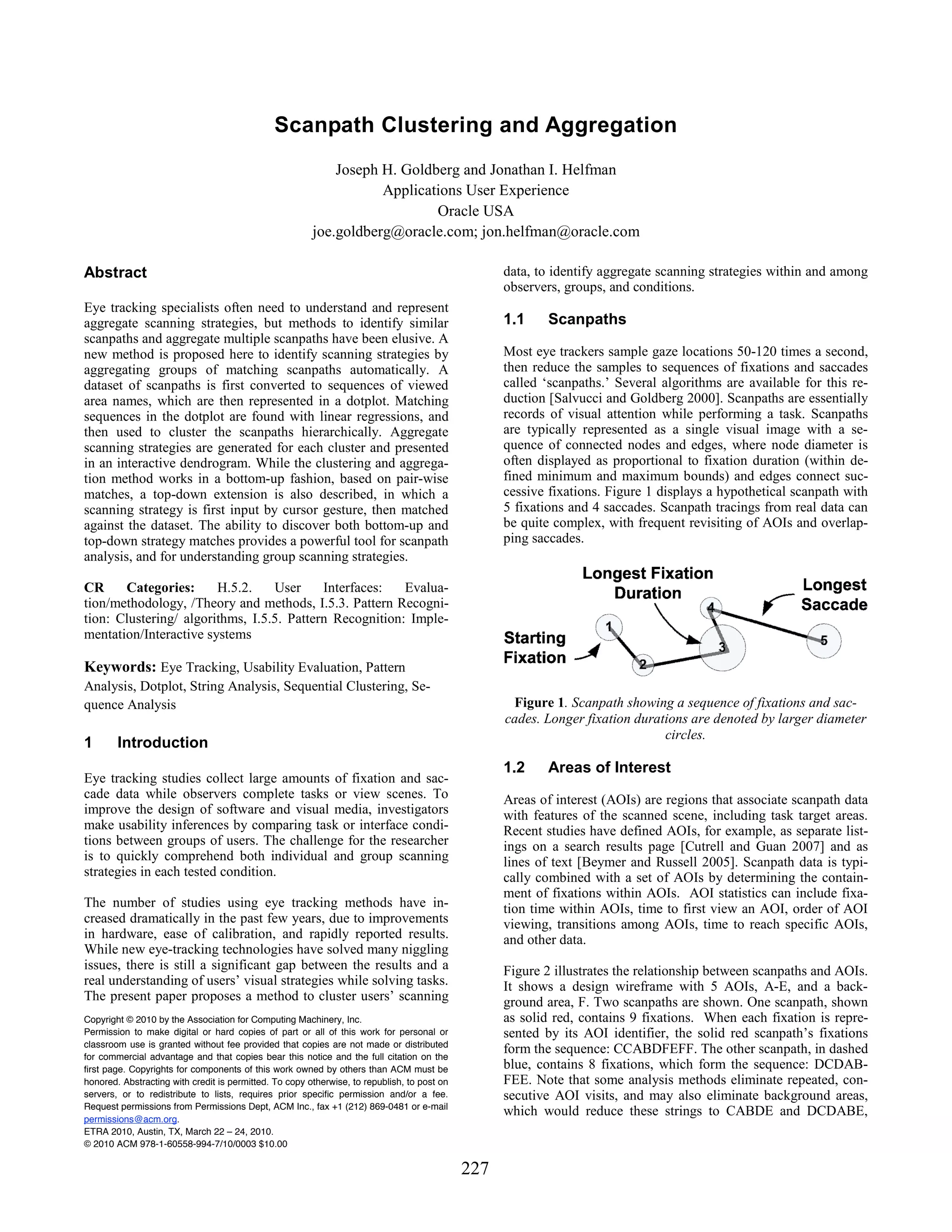 Goldberg Scanpath Clustering And Aggregation | PDF | Computing | Technology & Computing