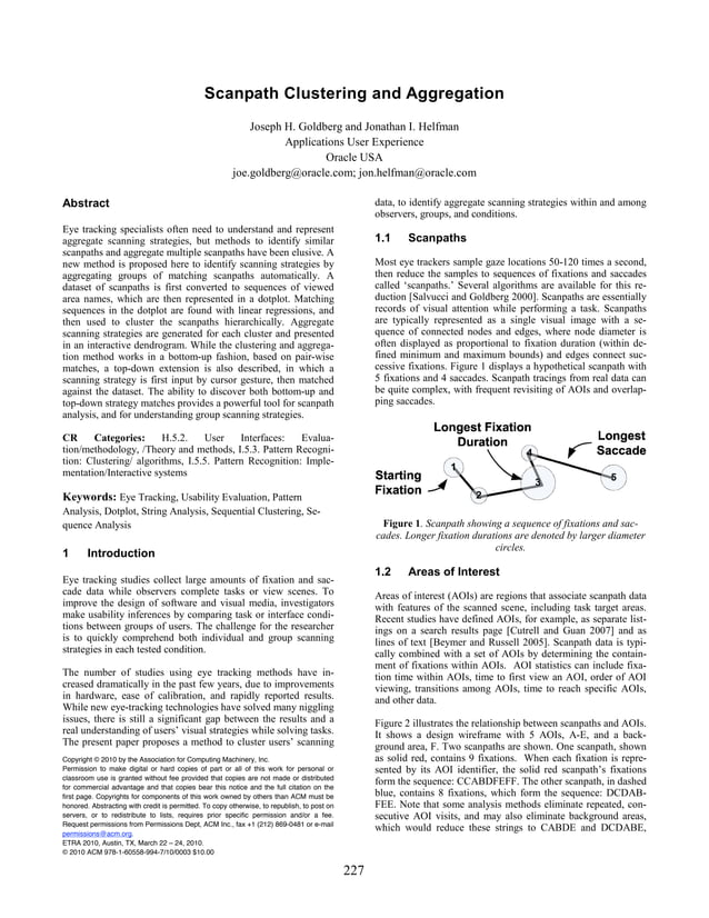 Goldberg Scanpath Clustering And Aggregation | PDF | Computing | Technology & Computing