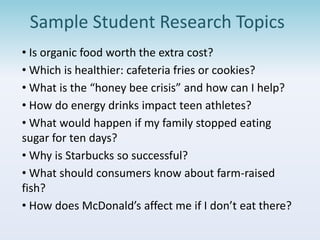 Using Food to Teach Argumentation And Media Literacy | PPT