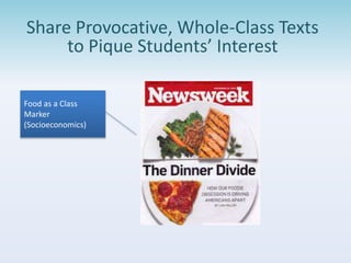 Using Food to Teach Argumentation And Media Literacy | PPT