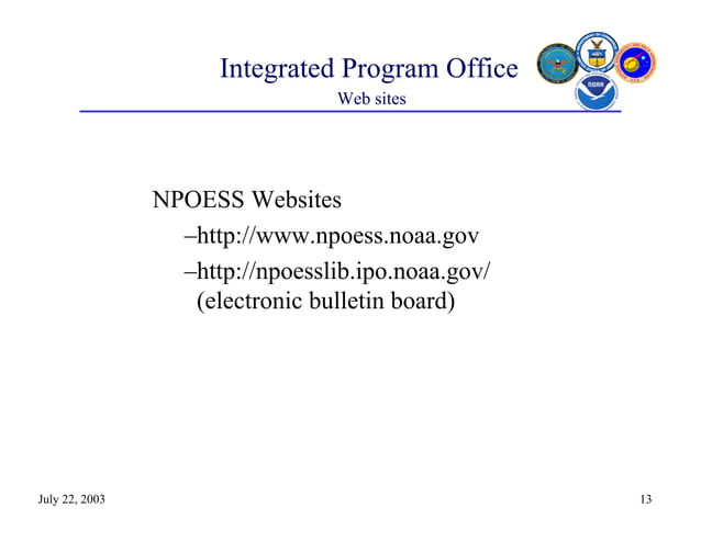National Polar-orbiting Operational Environmental Satellite System ...