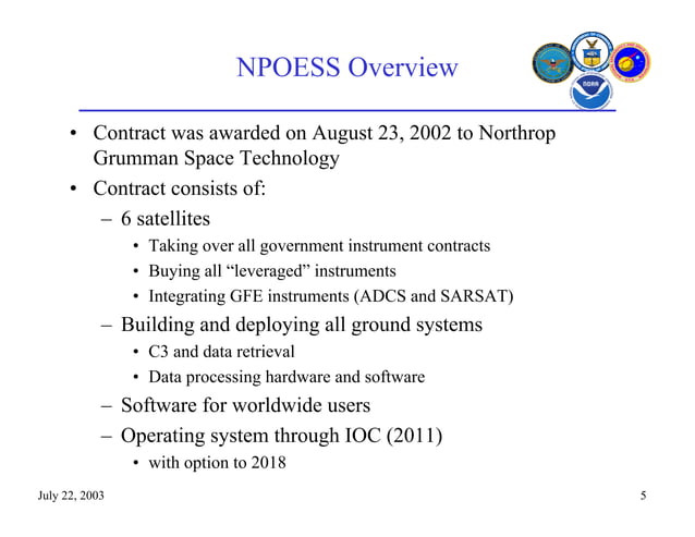 National Polar-orbiting Operational Environmental Satellite System ...