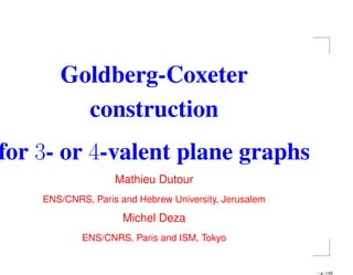 Goldberg-Coxeter construction for 3- or 4-valent plane maps | PPT