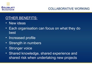 Collaborative Working - Goldblatt McGuigan | PPT | Non-Profit ...