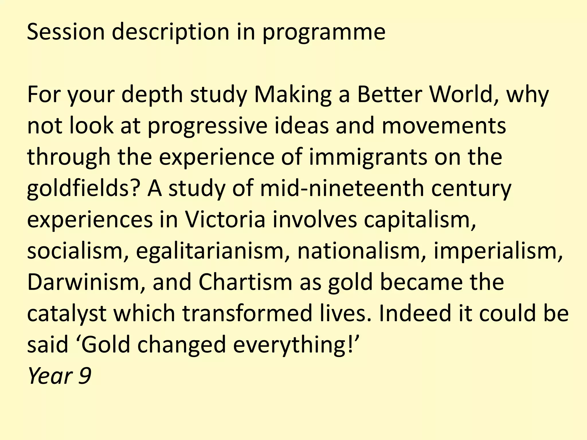 Gold changed everything | PPTX