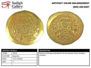 Gold coins from Sadigh Gallery | PPT