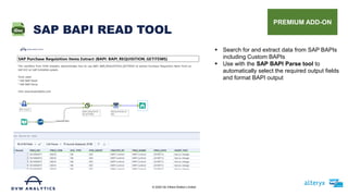 Enabling Analytic Process Automation for SAP with Alteryx | PDF