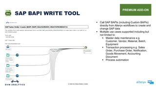 Enabling Analytic Process Automation for SAP with Alteryx | PDF