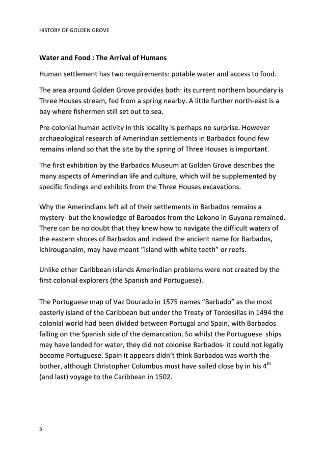 Golden Grove House History | PDF