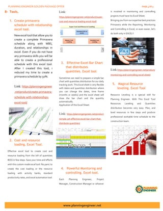 Golden Package for Planning Engineers - Courses and Tools | PDF