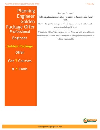 Golden Package for Planning Engineers - Courses and Tools | PDF