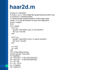 Image Compression Comparison Using Golden Section Transform, Haar Wavelet Transform and ...