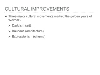 Golden years of weimar | PPTX