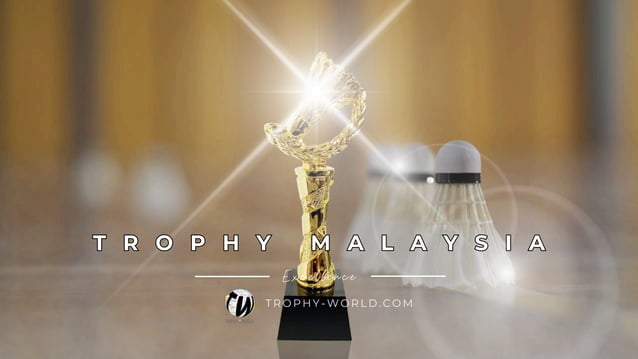 Golden Badminton Trophies at Trophy-World Malaysia | Custom Trophies ...