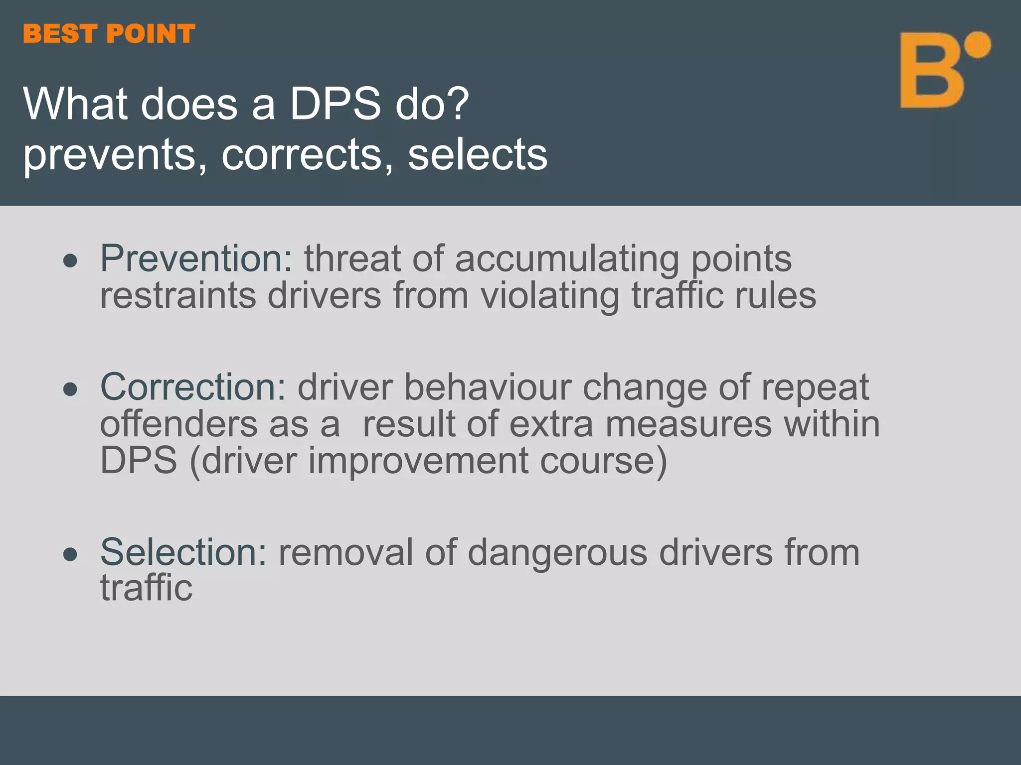 Comceptual framework of Demerit Point Systems | PPTX