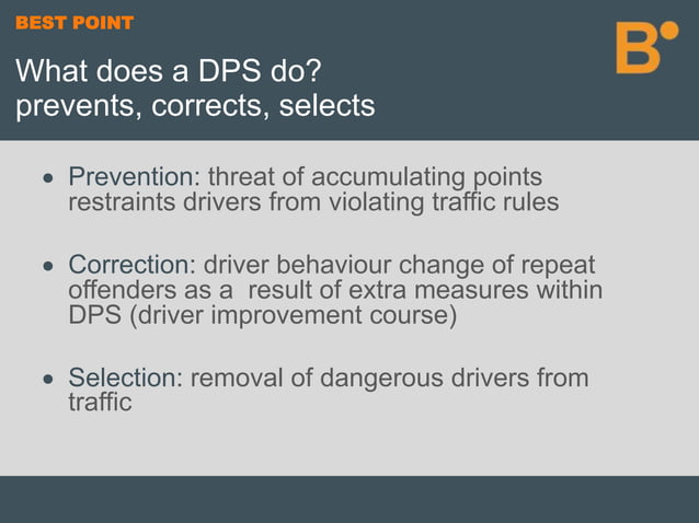 Comceptual framework of Demerit Point Systems | PPTX