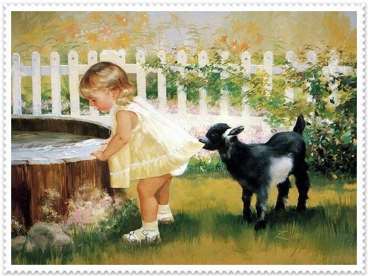 Golden Childhood Painted By Donald Zolan (V M )