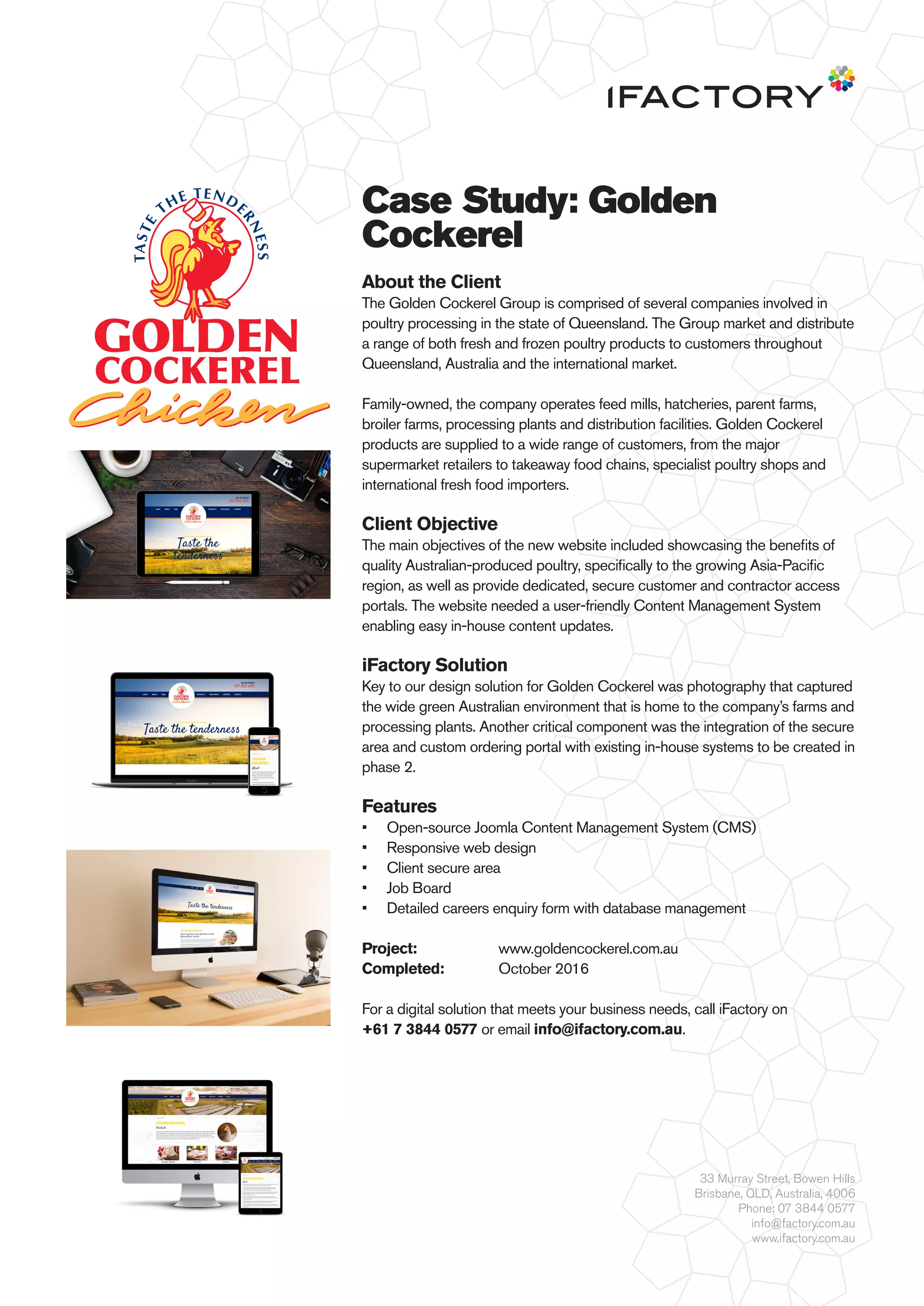 Case Study: Golden Cockerel website by iFactory | PDF
