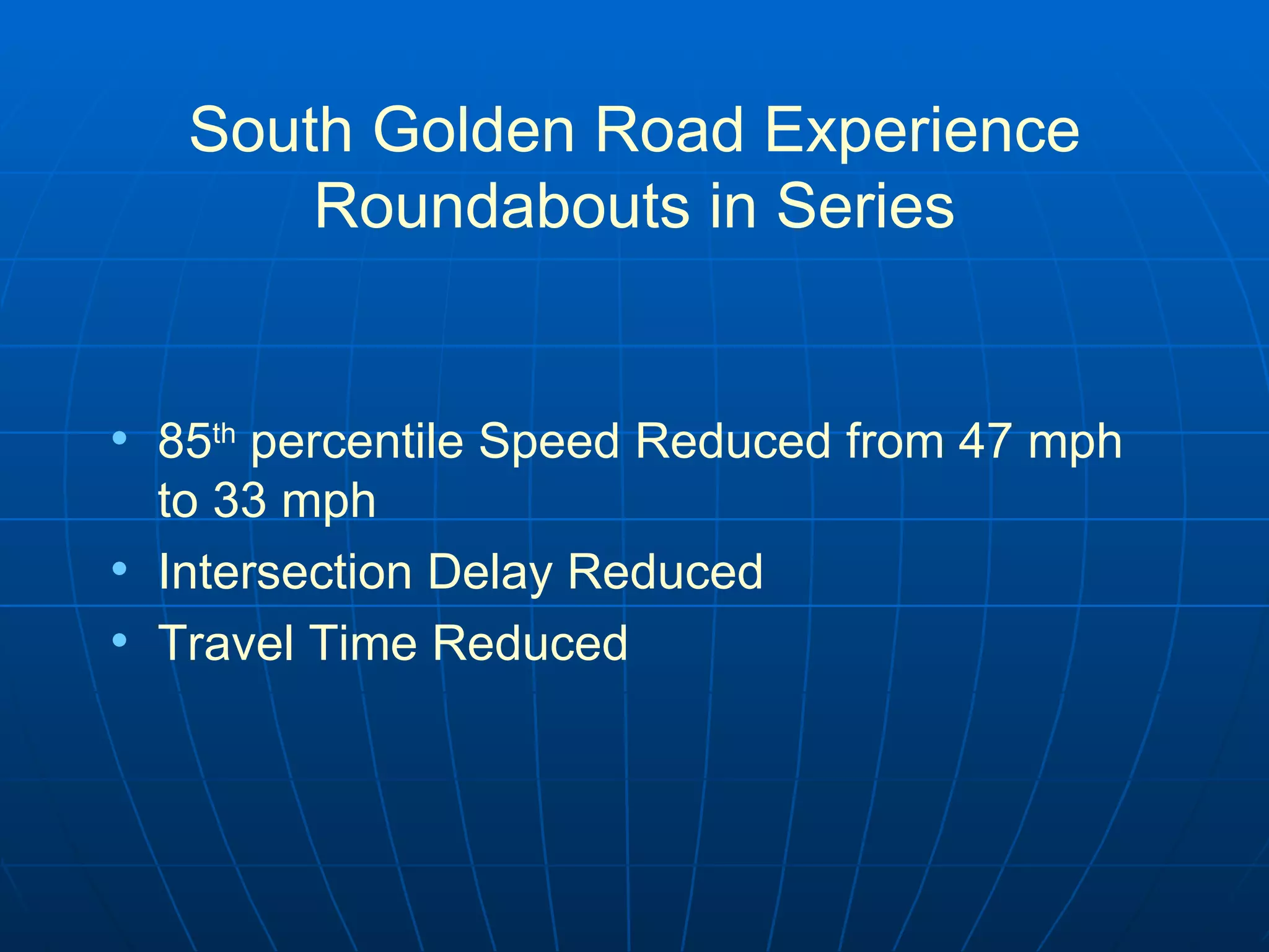 Golden Colorado Roundabouts in Series | PPS | Automotive