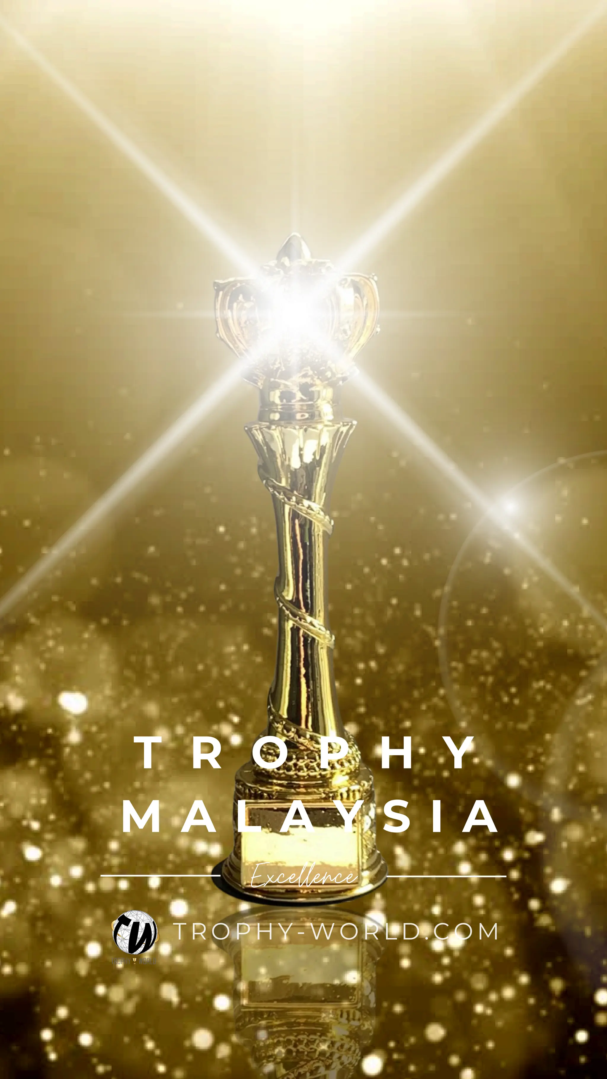 Golden Crown Trophies at Trophy-World Malaysia | Custom Trophies ...
