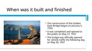 English Presentation about Golden Gate Bridge | PPTX