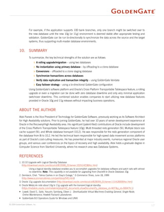 GoldenGate Whitepaper Oracle 8i 9i to 10g 11g Database Migration | PDF | Databases | Computer ...