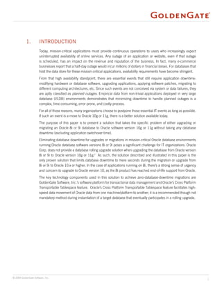 GoldenGate Whitepaper Oracle 8i 9i to 10g 11g Database Migration | PDF | Databases | Computer ...